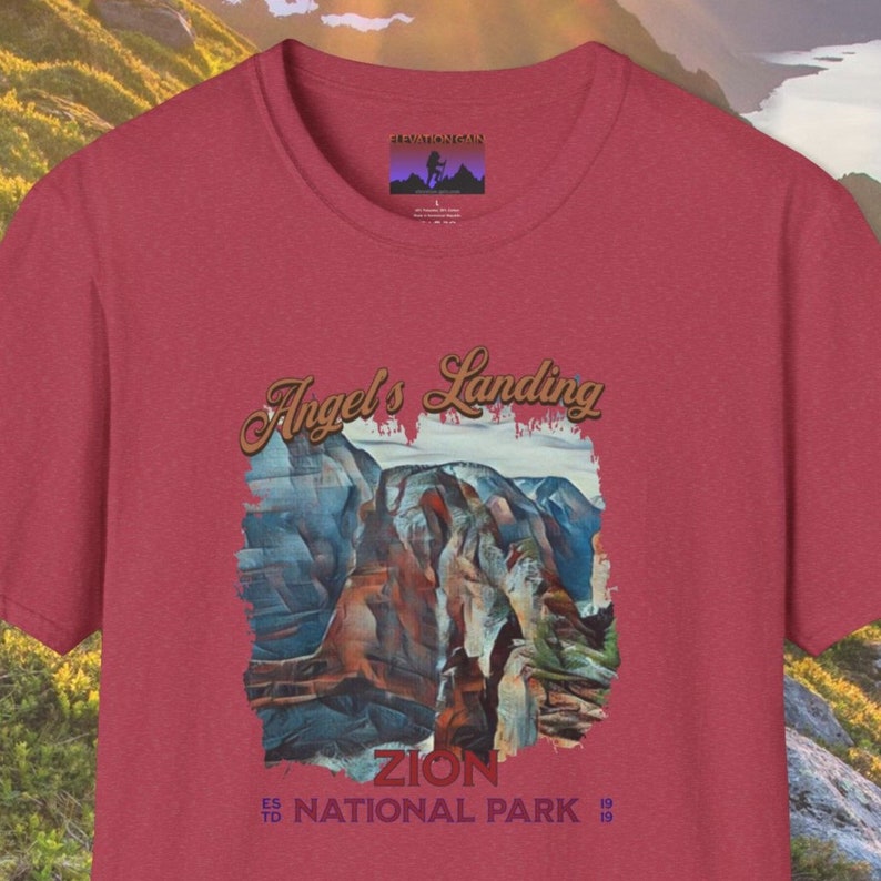 Zion National Park Shirt, Angels Landing, Outdoor Adventure Tee, Nature ...
