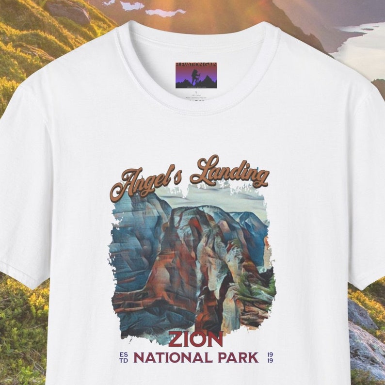 Zion National Park Shirt, Angels Landing, Outdoor Adventure Tee, Nature ...