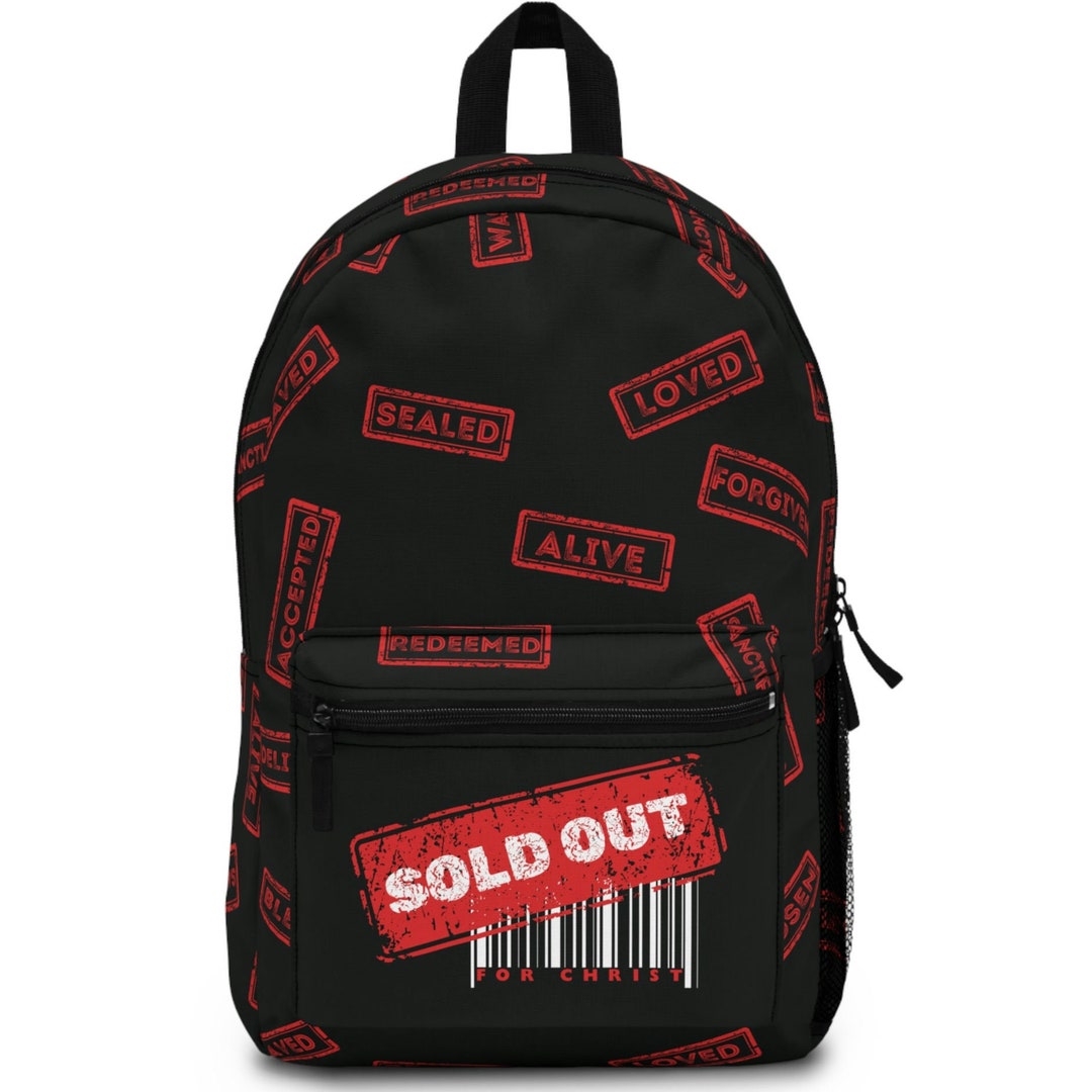 Sold Out for Jesus Christ Bag, Christian Bookbag, Saved Forgiven Godly ...