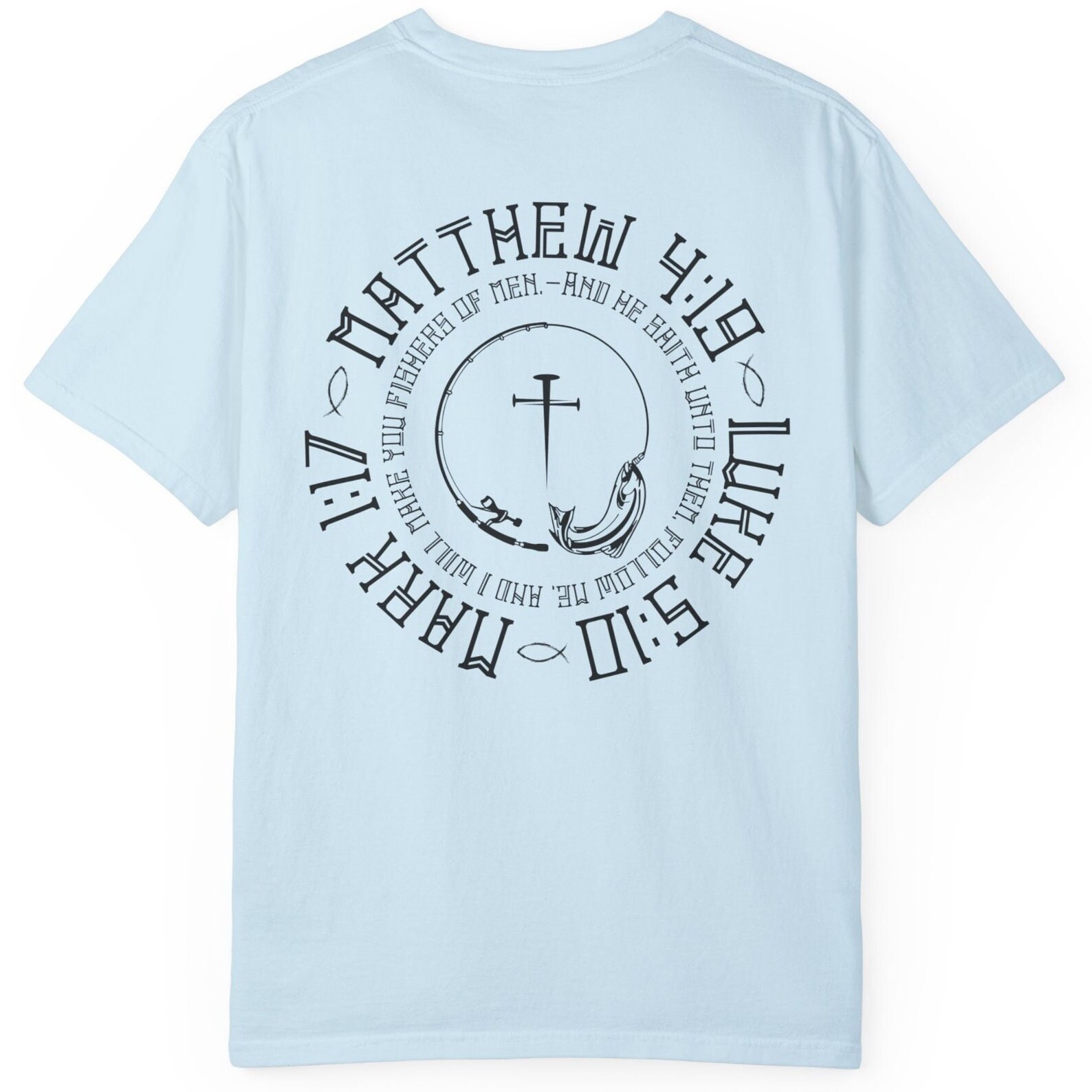 Fisher of Men Bible Verse Scripture Shirt, Christian Fishing T- Shirt ...