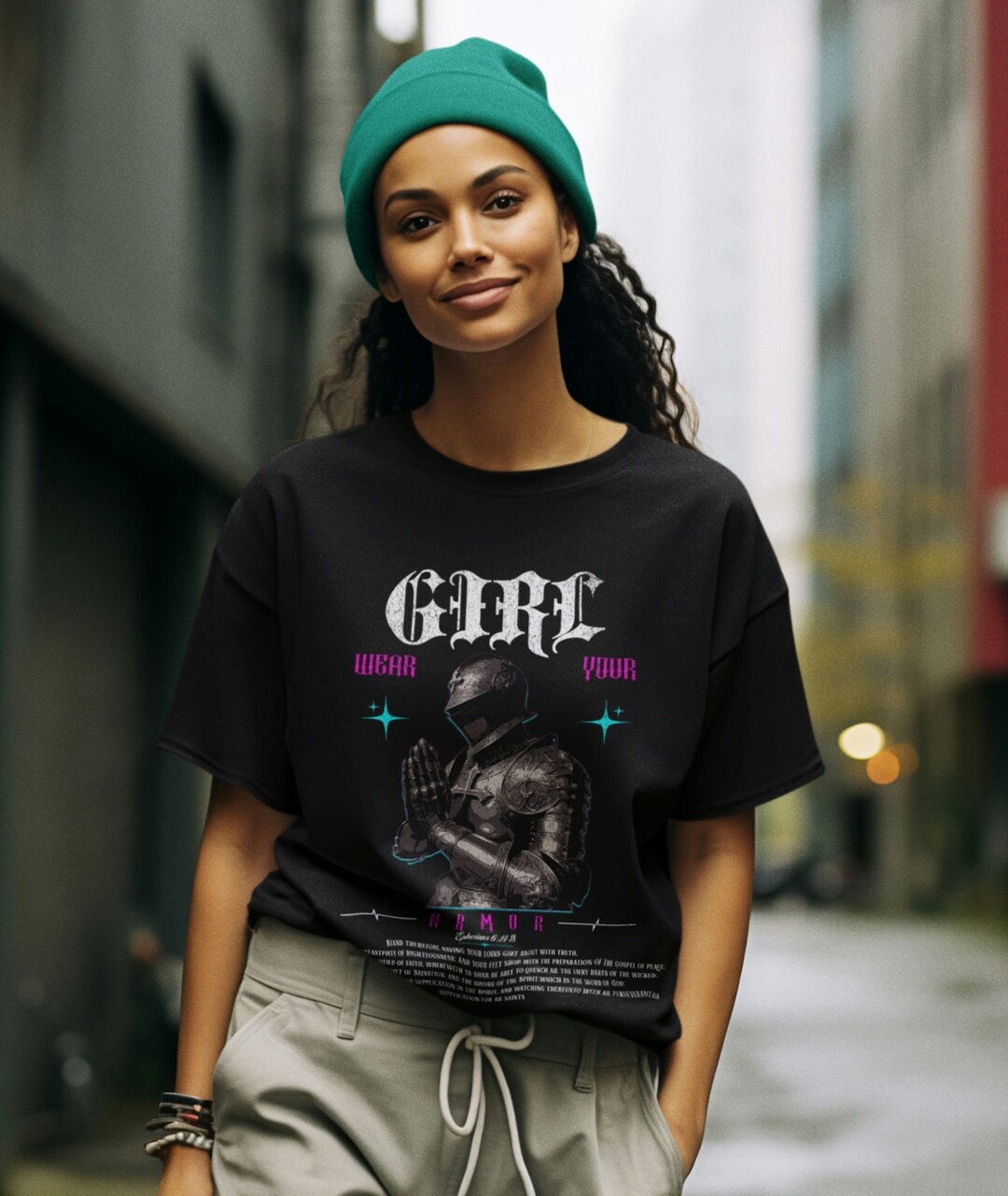Girl Wear Your Armor Spiritual Warfare Supernatural Christian T-shirt ...