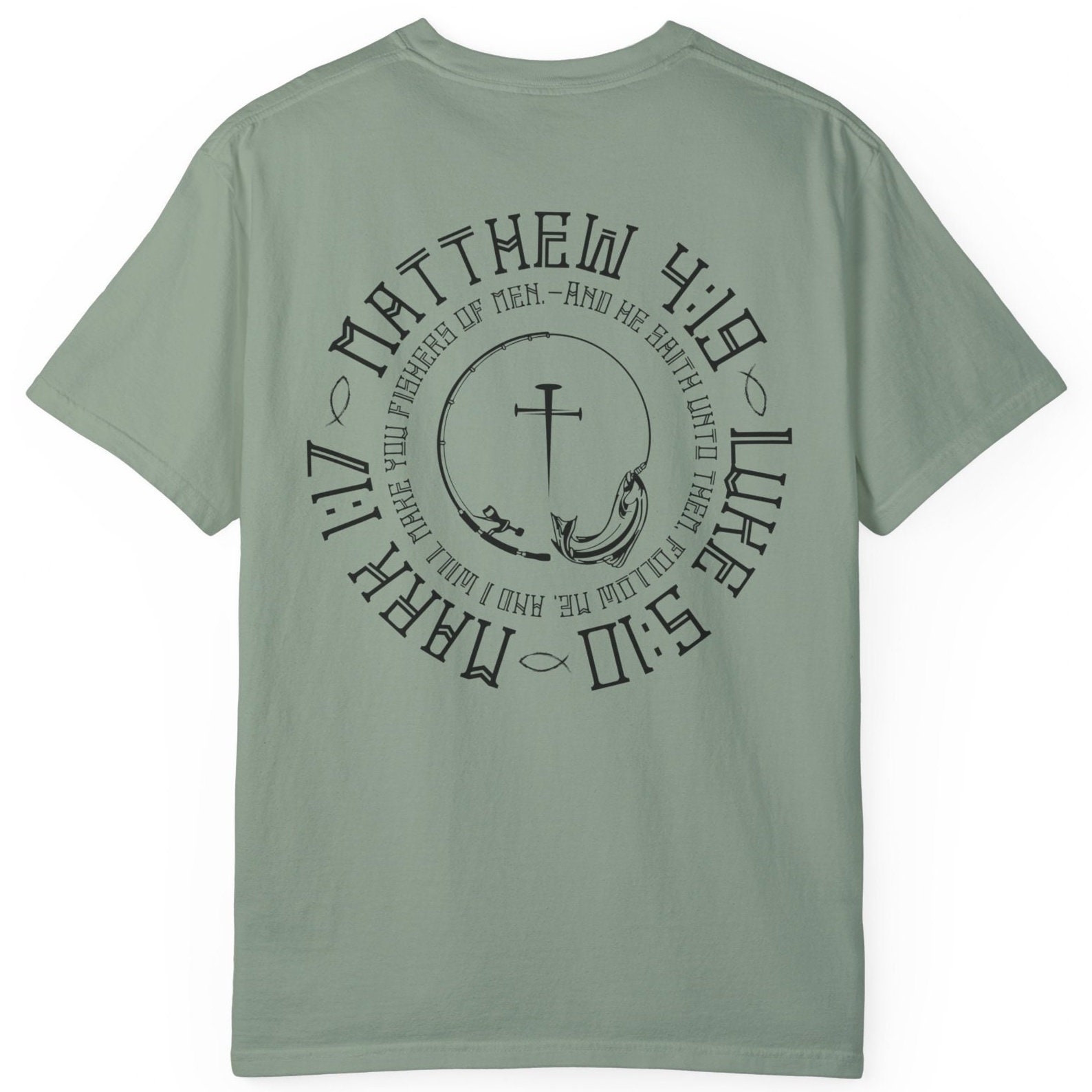 Fisher of Men Bible Verse Scripture Shirt, Christian Fishing T- Shirt ...