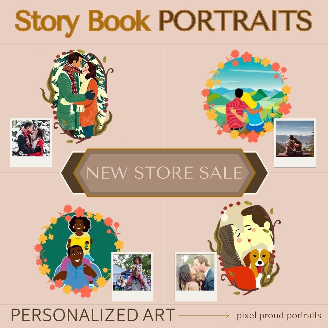 Custom Story Book Portrait | Personalized Digital Art | Unique Story ...