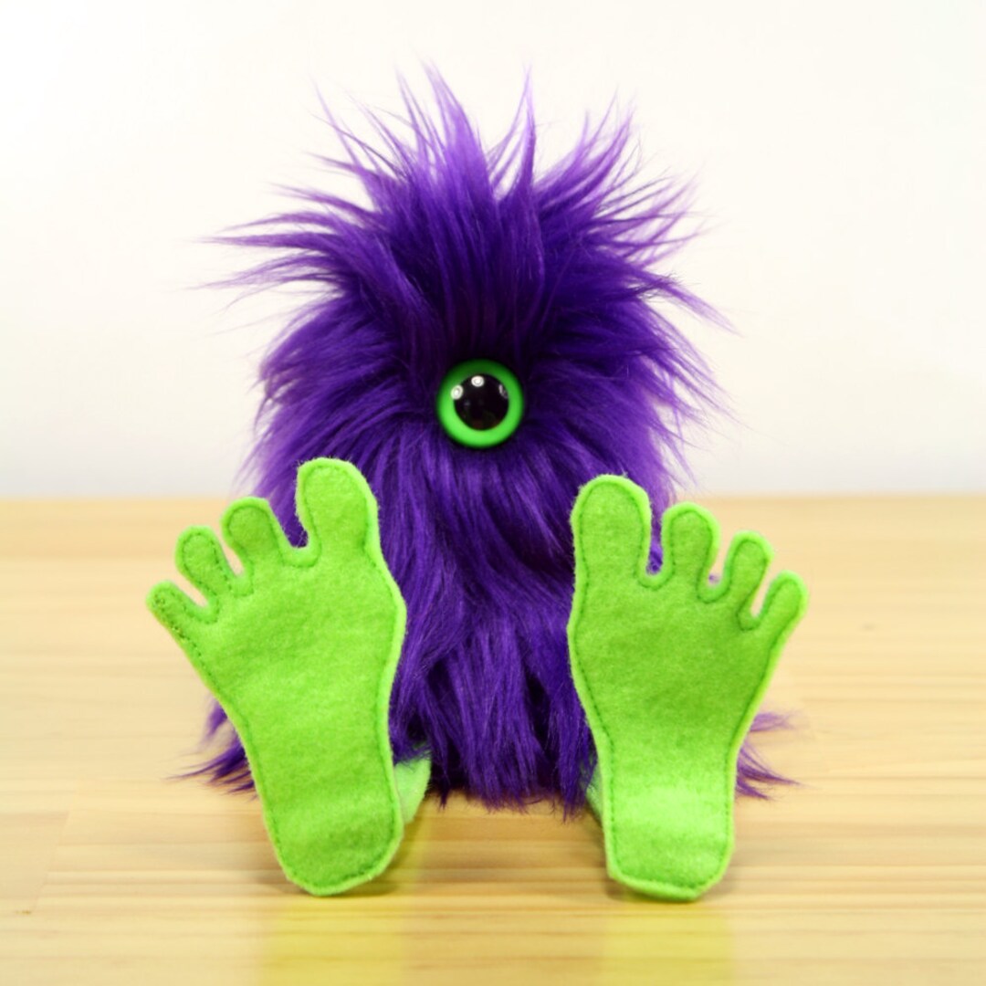 Nervous Nelly Plush Monster Toy- Purple - Etsy