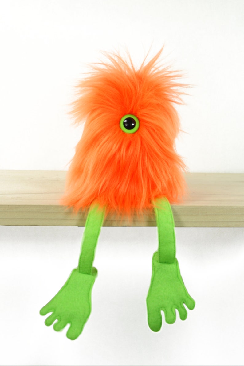 Nervous Nelly Plush Monster Toy Orange - Etsy