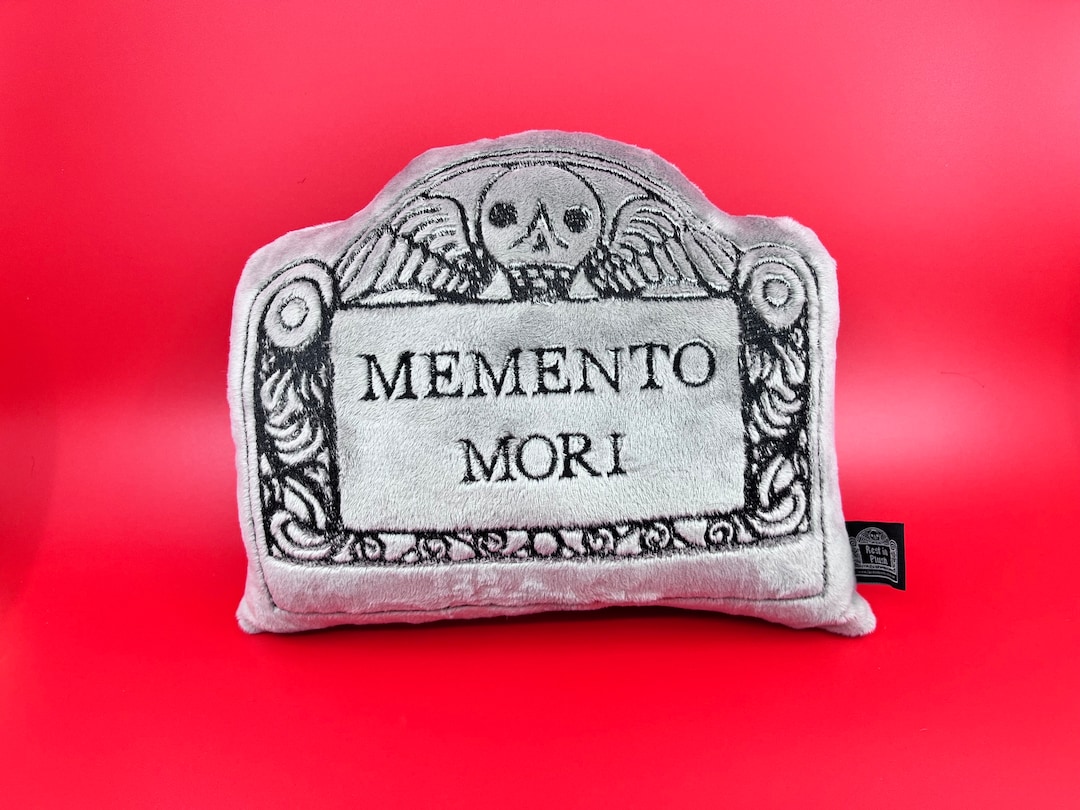 Memento Mori Small Gravestone Embroidered Decorative Pillow - Etsy