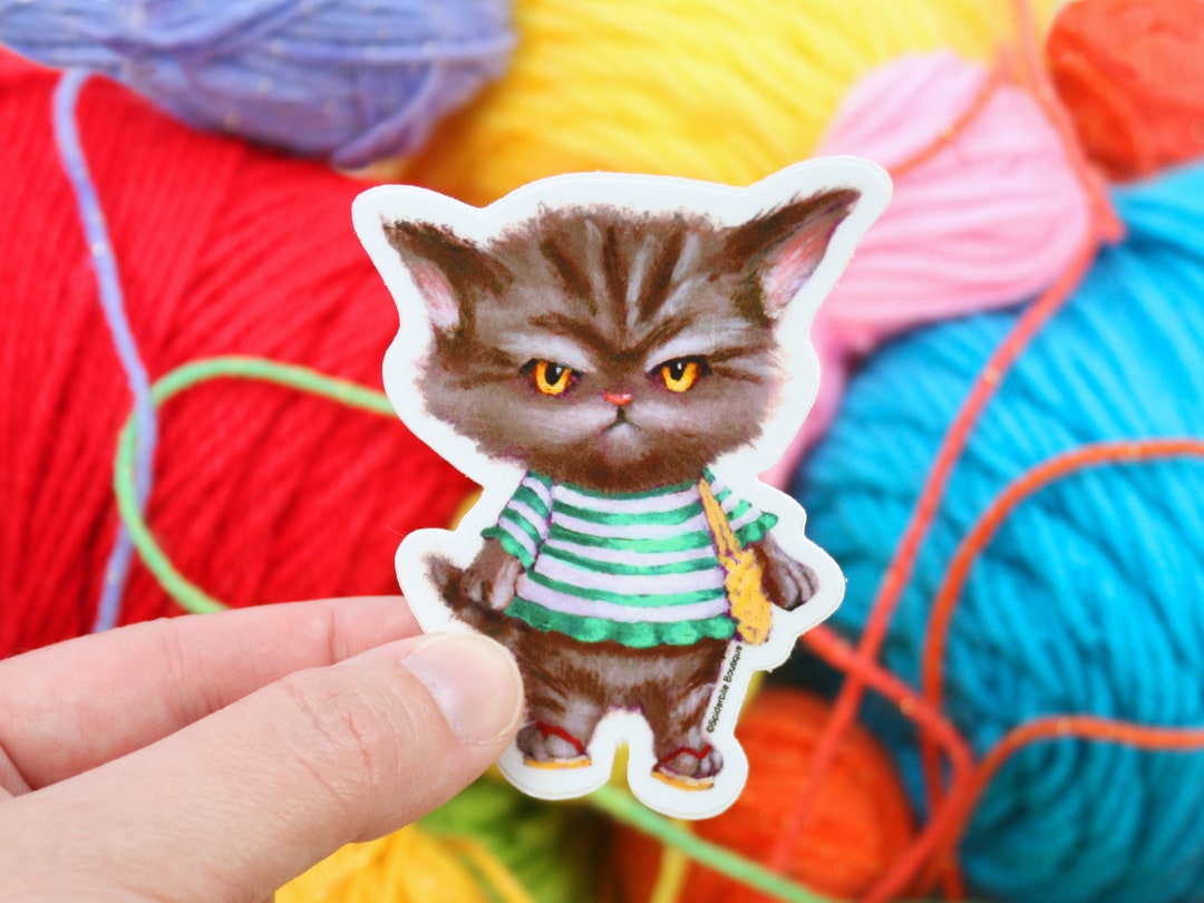 Sassy Kitten and Purse Vinyl Sticker (single Sticker) - Etsy