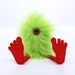 Nervous Nelly Plush Monster Toy- Green and Red - Etsy