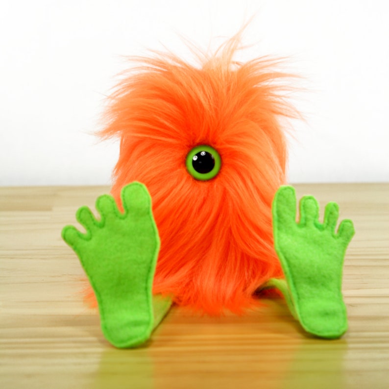 Nervous Nelly Plush Monster Toy Orange - Etsy