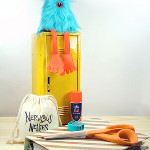 Nervous Nelly Plush Monster Toy- Aqua - Etsy