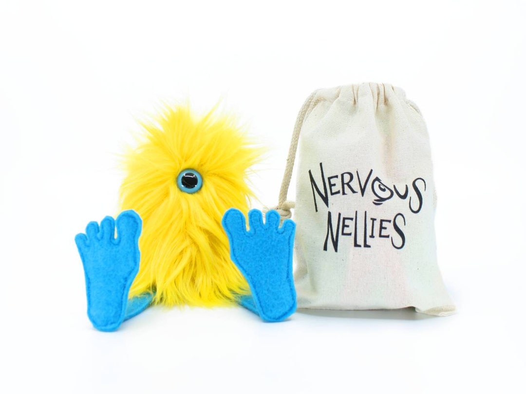 Nervous Nelly Plush Monster Toy- Yellow - Etsy