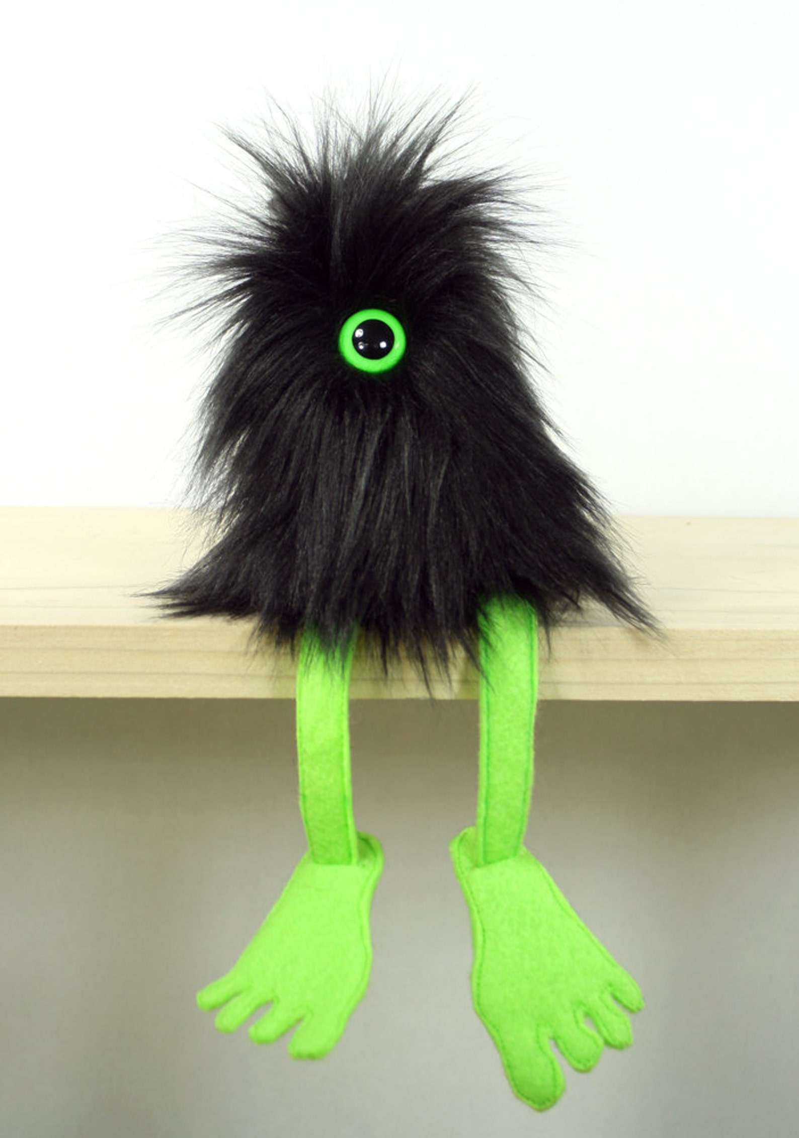 Nervous Nelly Plush Monster Toy- Black - Etsy