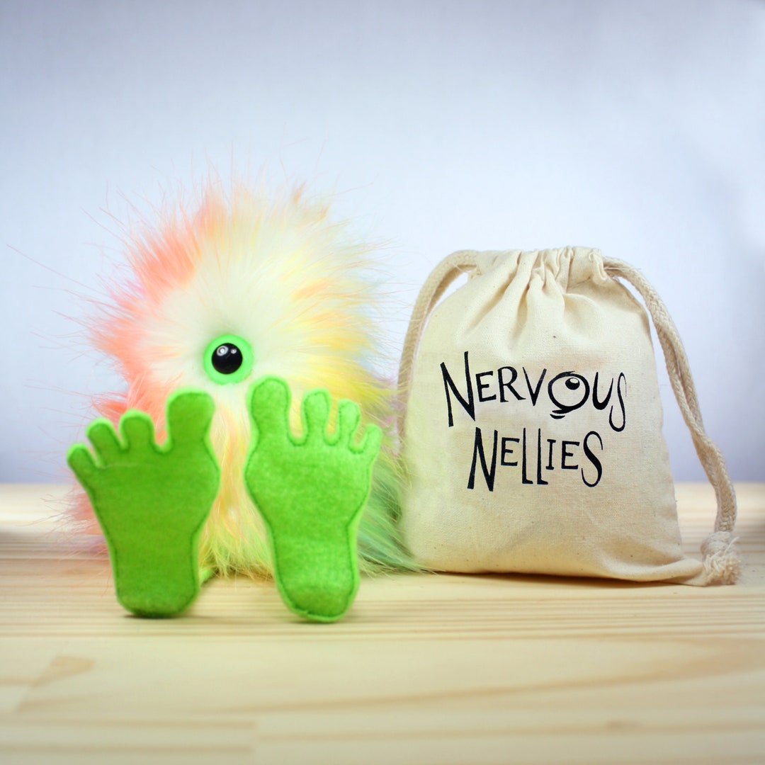 Nervous Nelly Plush Monster Toy- Rainbow - Etsy