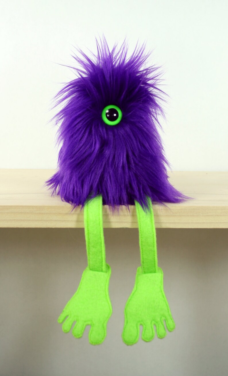 Nervous Nelly Plush Monster Toy- Purple - Etsy