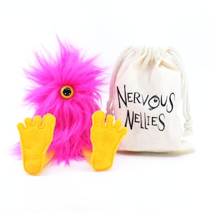Nervous Nelly Plush Monster Toy Pink and Yellow - Etsy