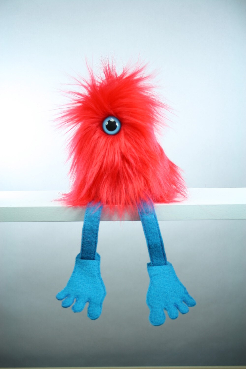 Nervous Nelly Plush Monster Toy- Red - Etsy