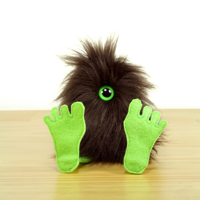 Nervous Nelly Plush Monster Toy- Brown - Etsy