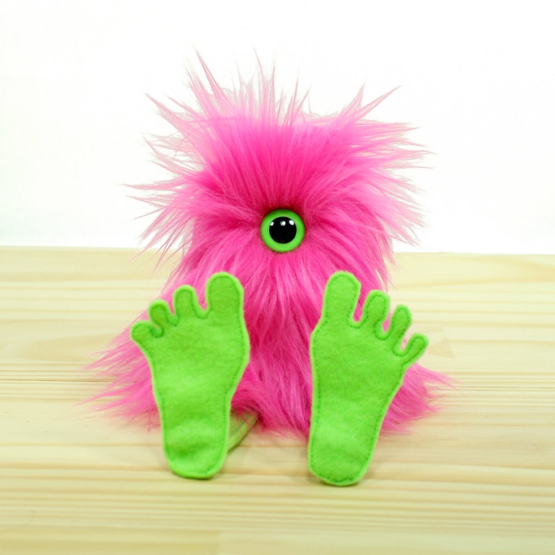Nervous Nelly Plush Monster Toy- Pink - Etsy