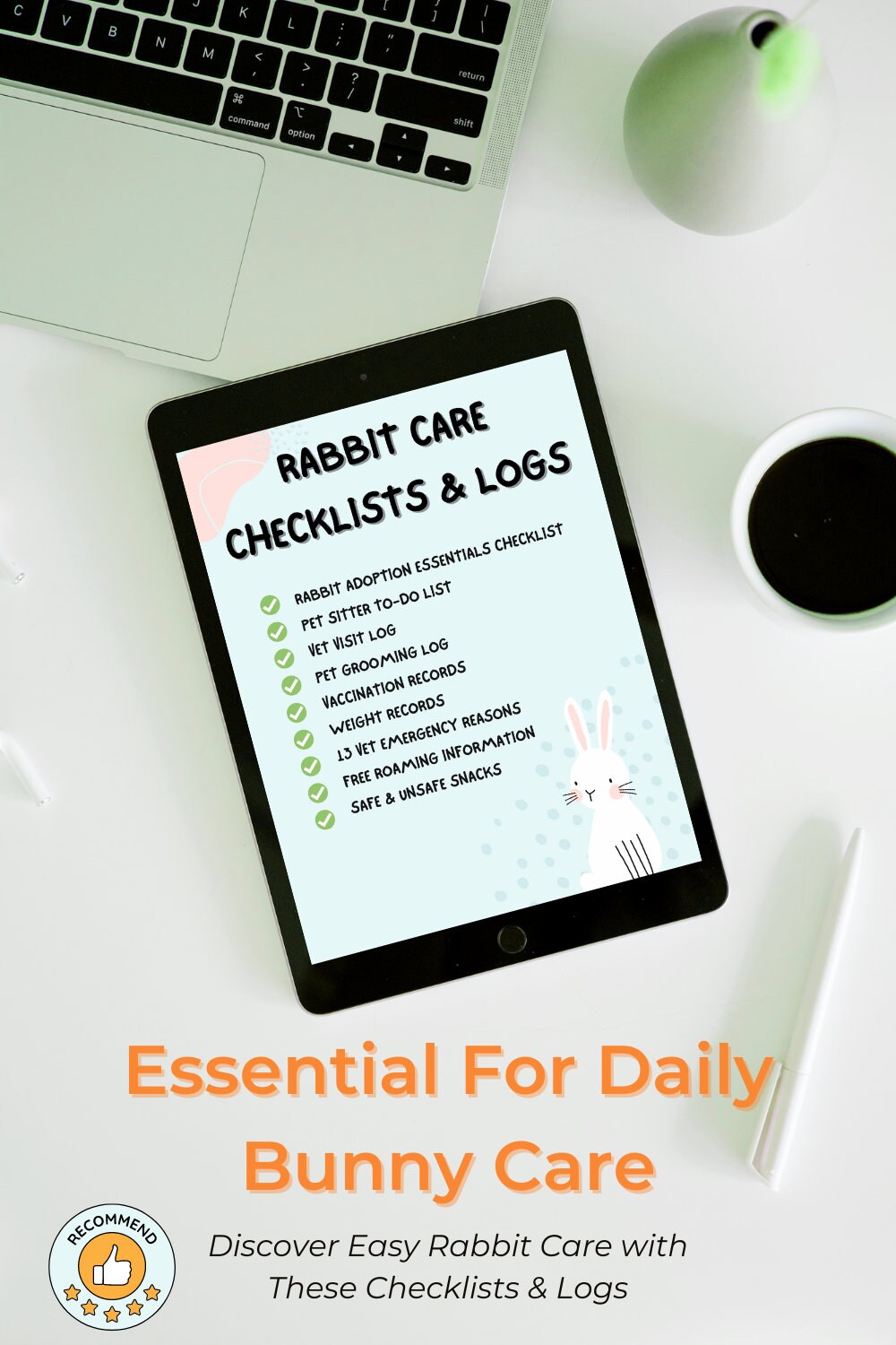 Essential House Rabbit Care CHECKLISTS: Bunny Mom / Dad Home Care ...