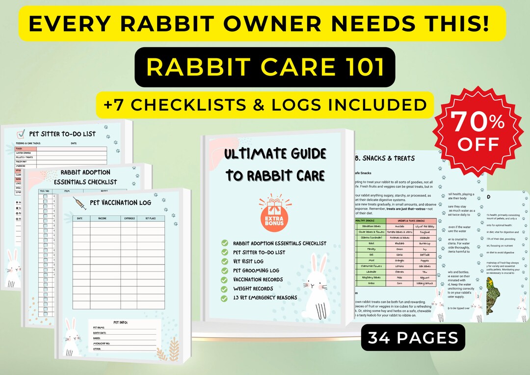 Ultimate House Rabbit Care GUIDE Ebook + CHECKLISTS: New Bunny Mom ...