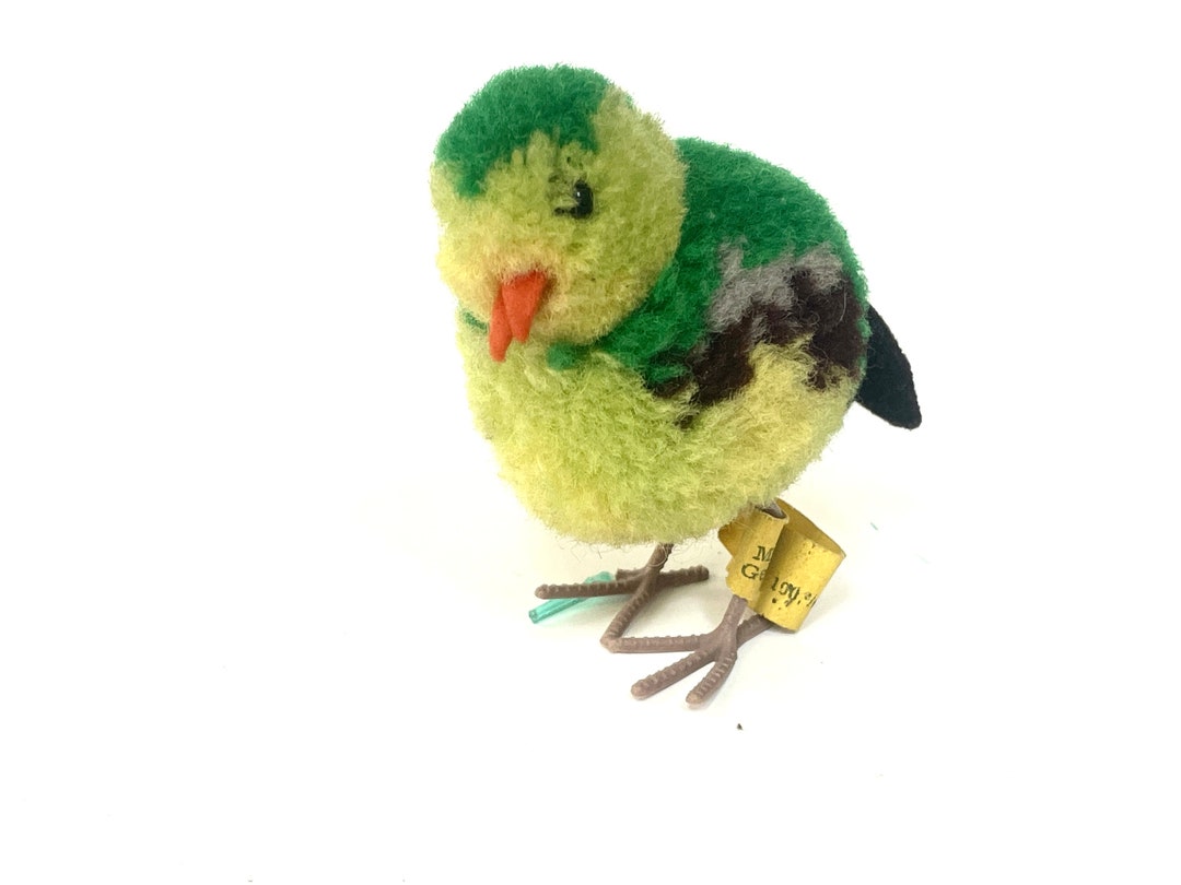 Steiff Miniature Bird, Greenfinch. Made in Germany in the 1950s Tag Number 6508.42. - Etsy