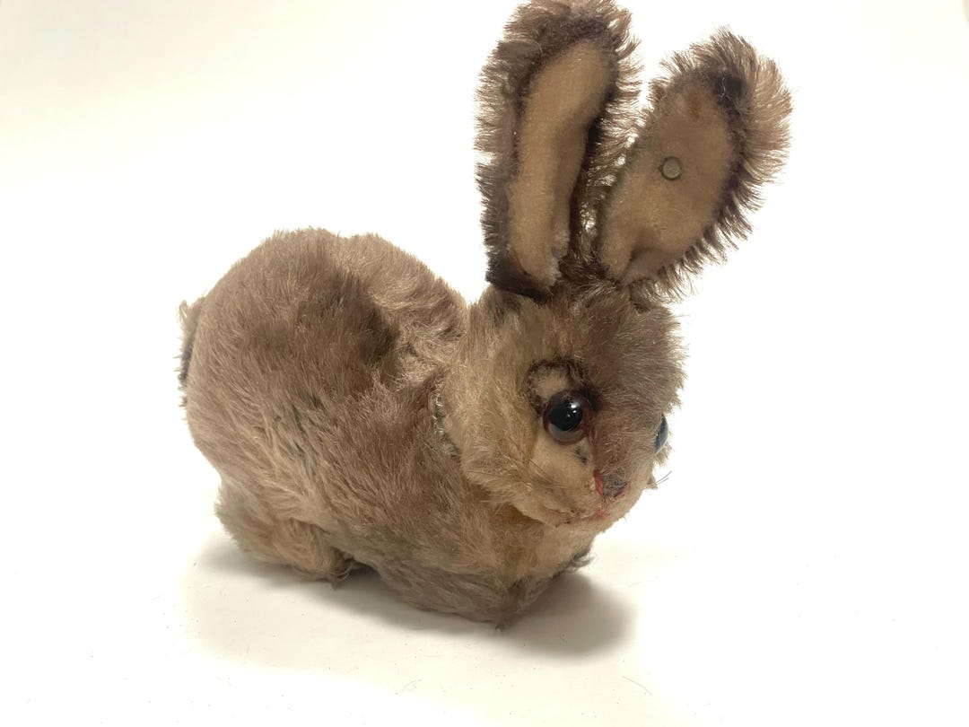 Vintage STEIFF RABBIT BUNNY Silver Button Swivel Head Charming 6" - Etsy