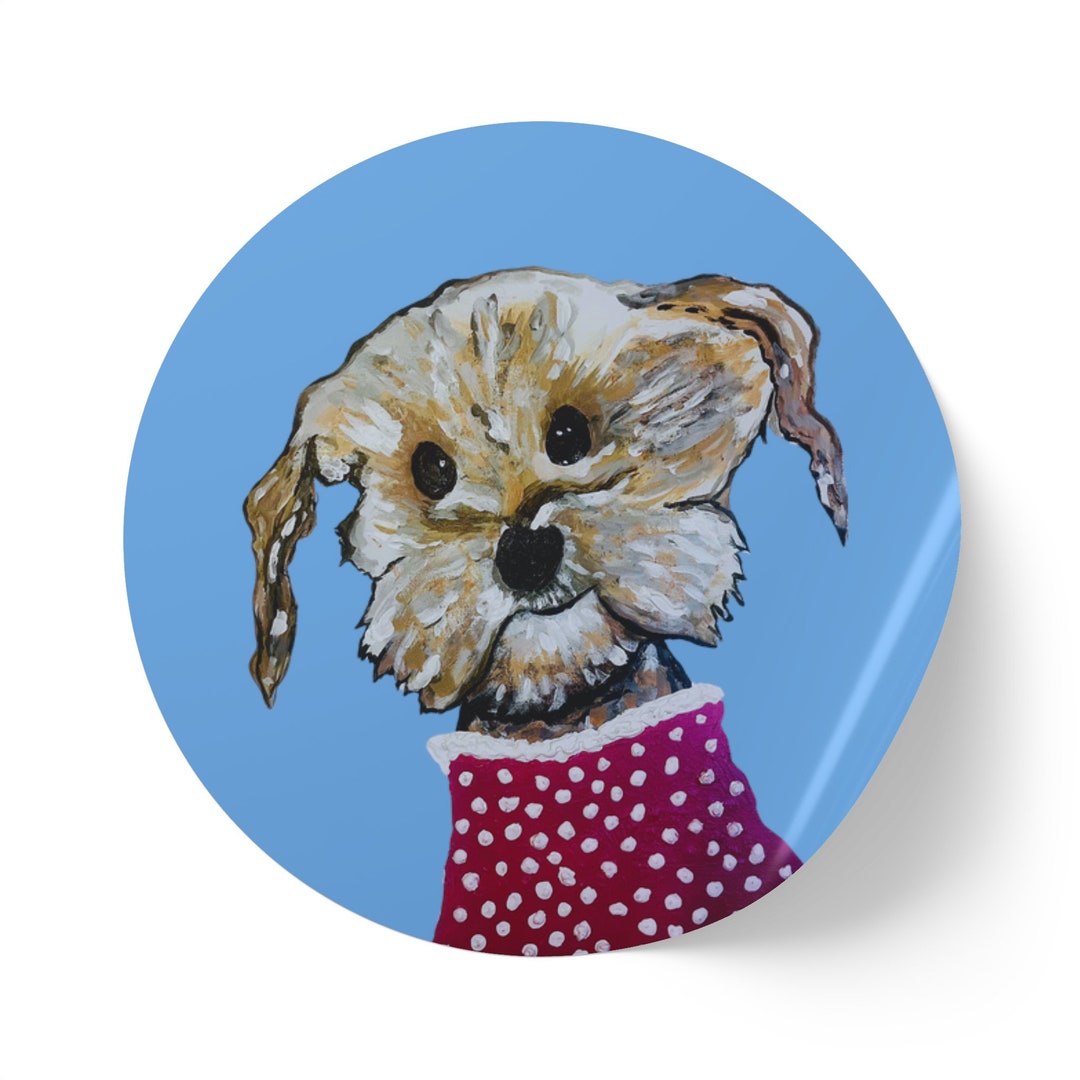 Round Sticker Label Rolls, Moosie Goose Multipoo Puppy Collection ...