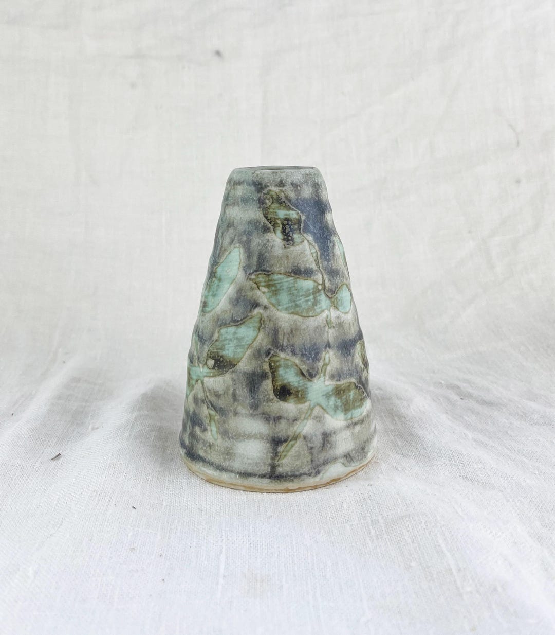 Rustic Leaf Design Stoneware Bud Vase - Etsy