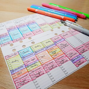 Time Blocking Personal/a6 Size Weekly Layout Week on 2 Pages Vertical ...