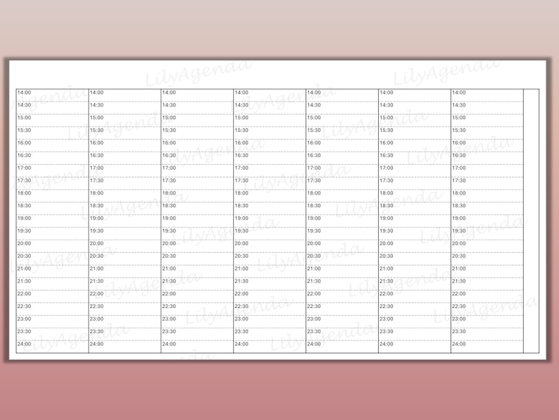 Time Blocking Personal/a6 Size Weekly Layout Week on 2 Pages Vertical ...