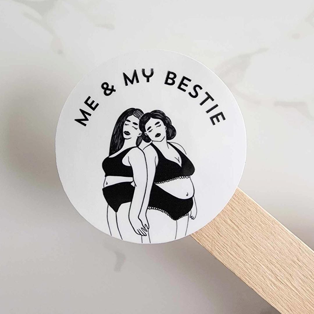 Bestie Love Vinyl Sticker: Waterproof Friendship Decal - Etsy