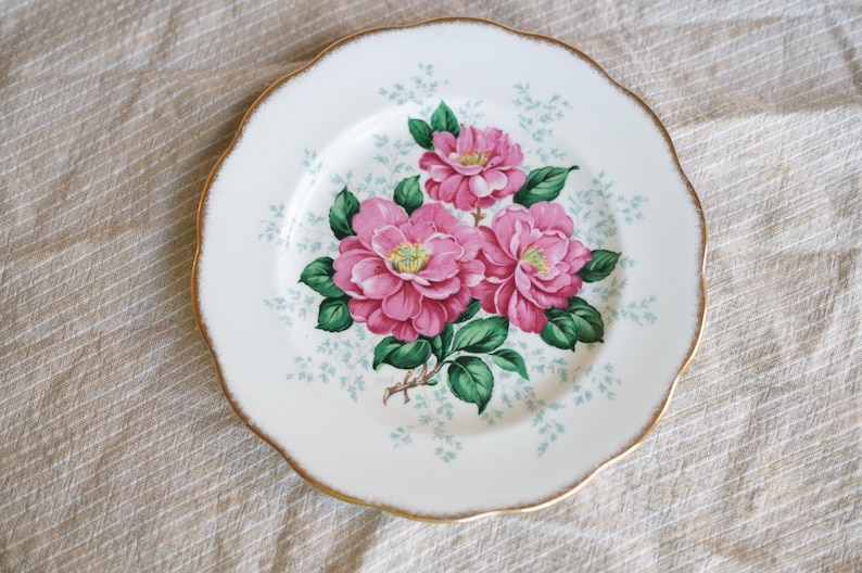 Floral China Plate - Etsy