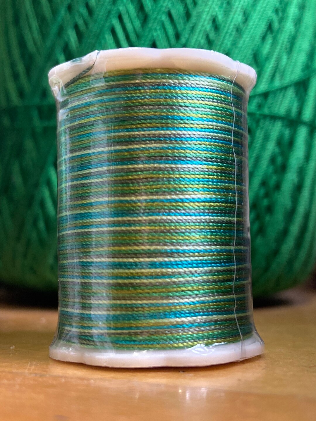 Variegated Clover Silk Quilting Thread: Green, Teal, Ivory - 22 Yds ...