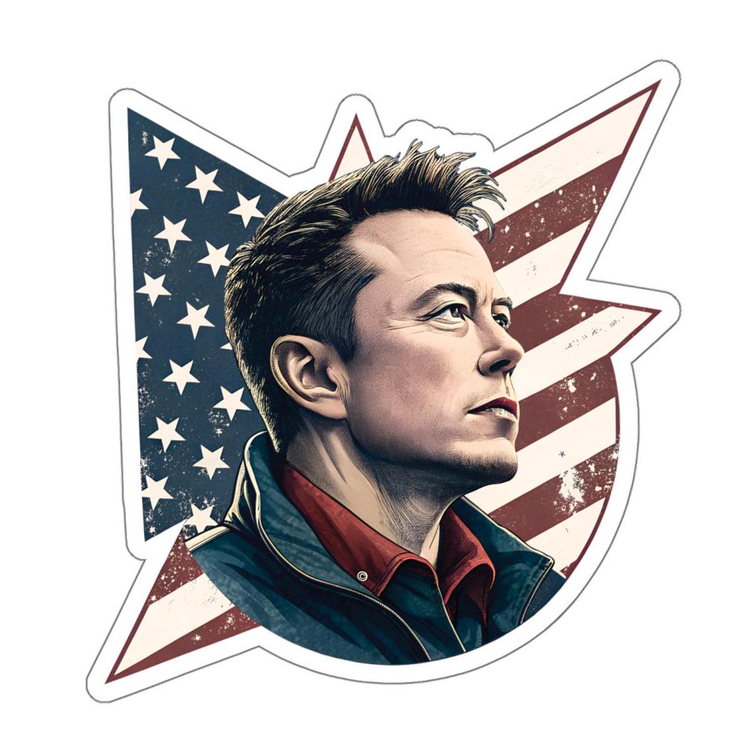 Elon Musk US Patriot Sticker Trump Collaborator in the Department of ...
