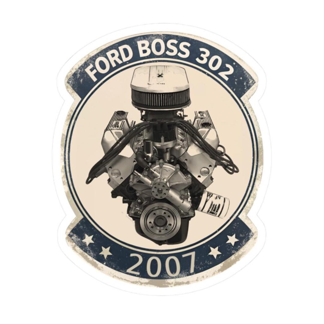 Classic Muscle Car V8 Engine Boss 302 High Performance Blueprint Gift ...
