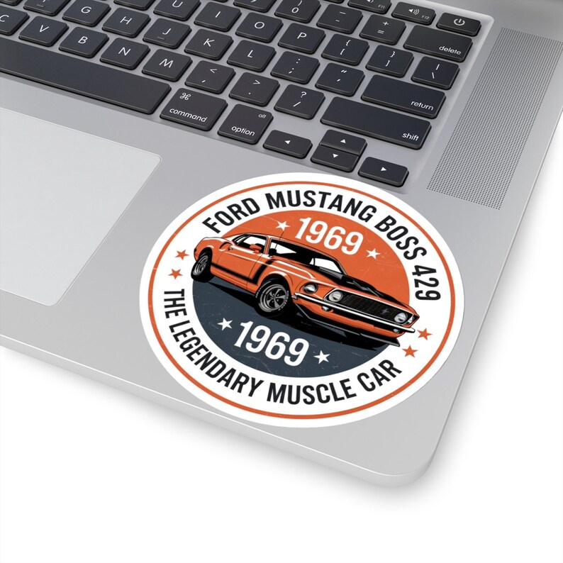 Ford Mustang Boss 429 1969 Classic Muscle Car NASCAR Race Kiss-cut ...