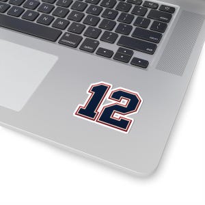 Number 12 New England Patriots Tom Quaterback #12 STICKER - Etsy