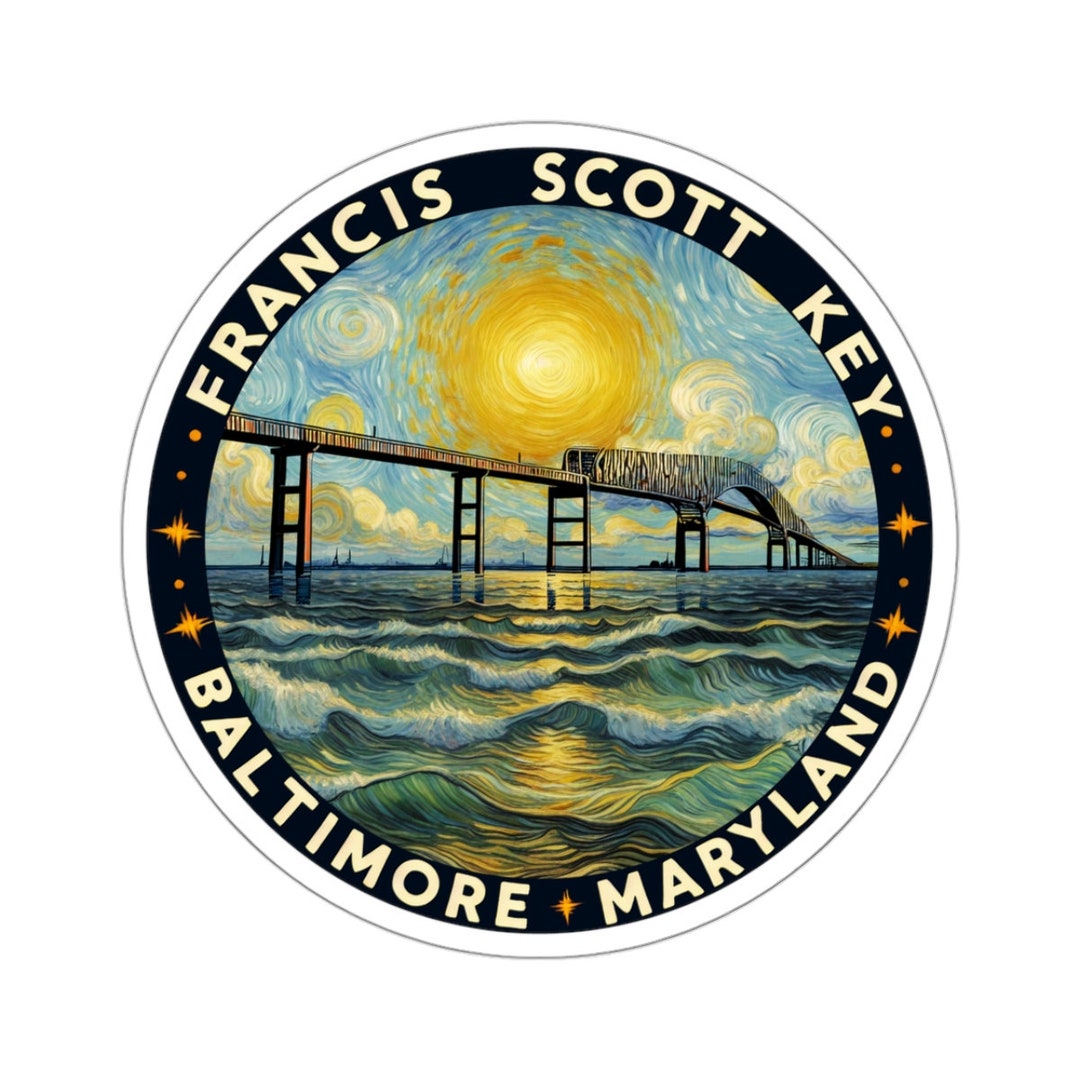 Francis Scott Key Bridge in Baltimore, Maryland STICKER - Etsy