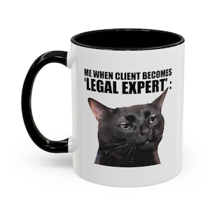 LAWYER MUG: Funny Black Cat Meme Zoning Out 'me When Client Becomes ...
