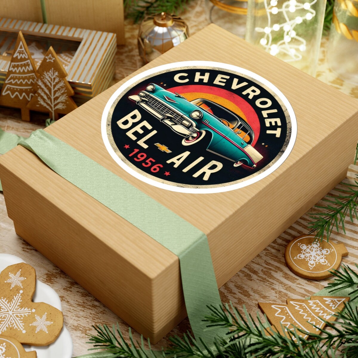 Chevrolet Bel Air 1956 Classic Vintage Retro Car STICKER - Etsy