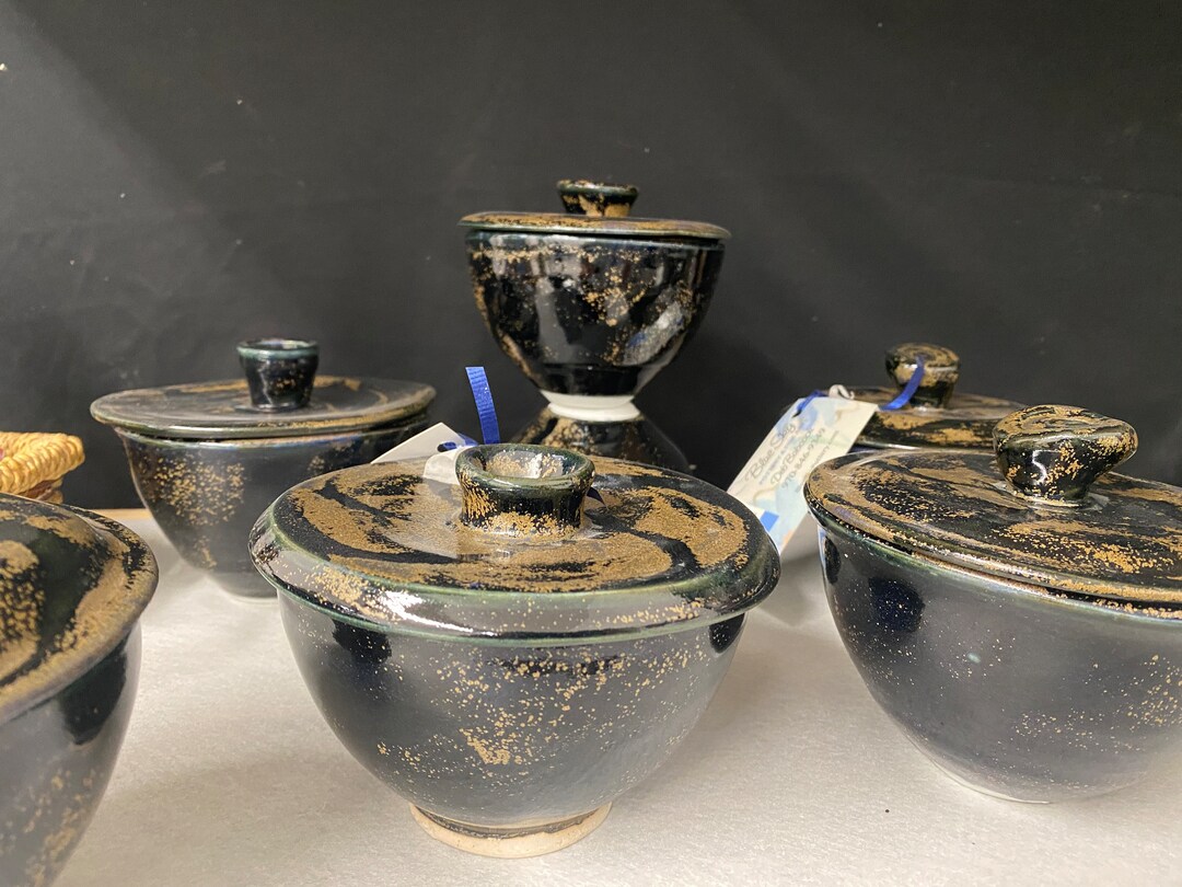 Stardust Small Lidded Bowl. Tea Cup No Handle Elegant Handmade Pottery ...