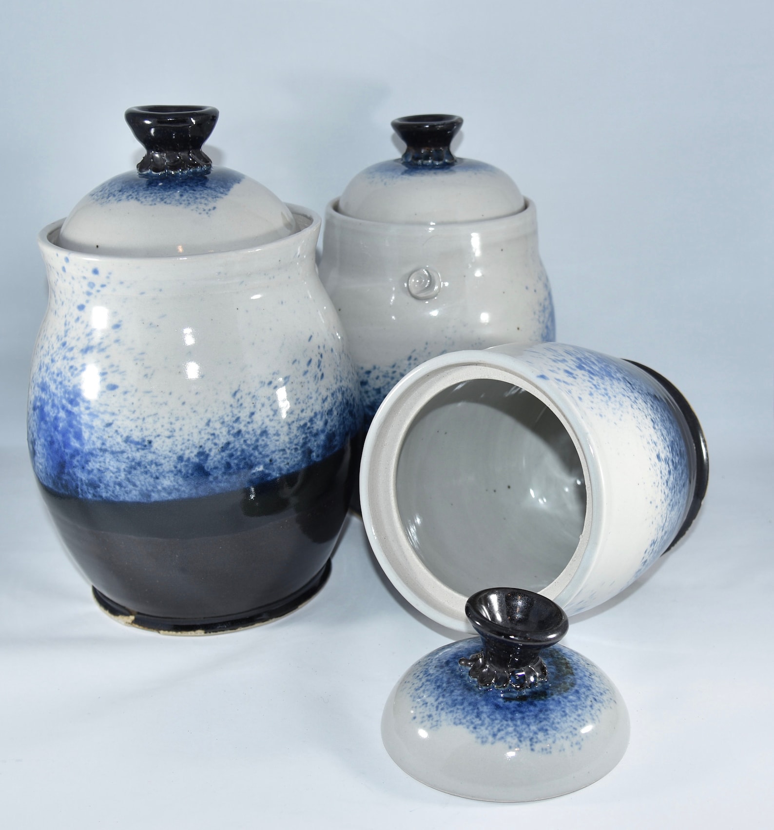 Modern Kitchen Canister Set for Contemporary Kitchen in Blue - Etsy