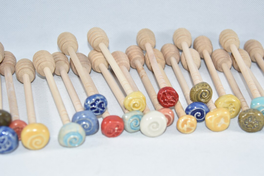 Wooden Honey Dippers: Versatile Tea & Kitchen Utensils for Stirring ...