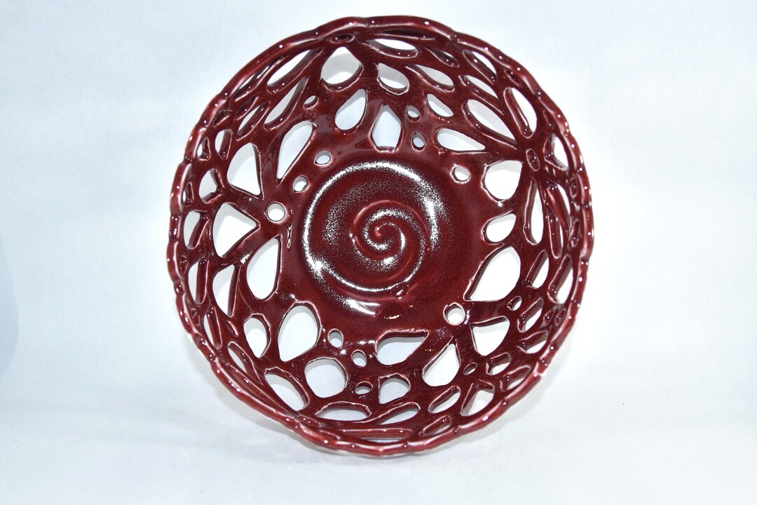 Modern Red Fruit Bowl Wedding Gift: Decorative Kitchen Ceramic ...
