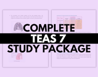 TEAS 7 Practice Test Bundle | 70 Pages | TEAS Notes | Study Notes - Etsy