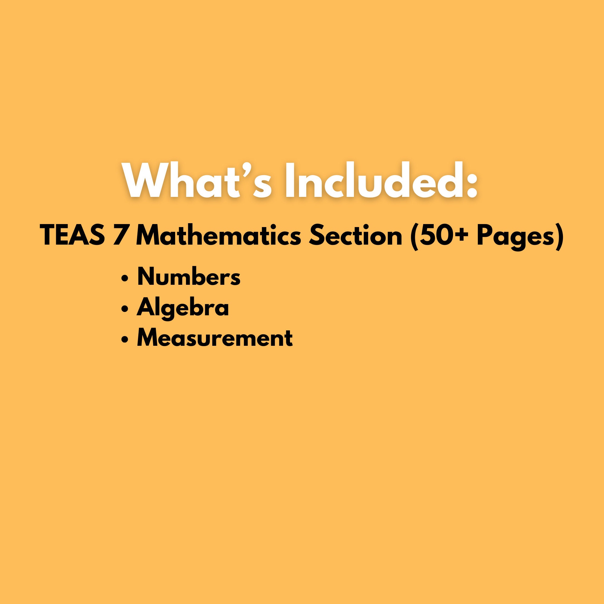 TEAS 7 Mathematics Section Bundle | 59 Pages | TEAS Notes | Study Notes ...