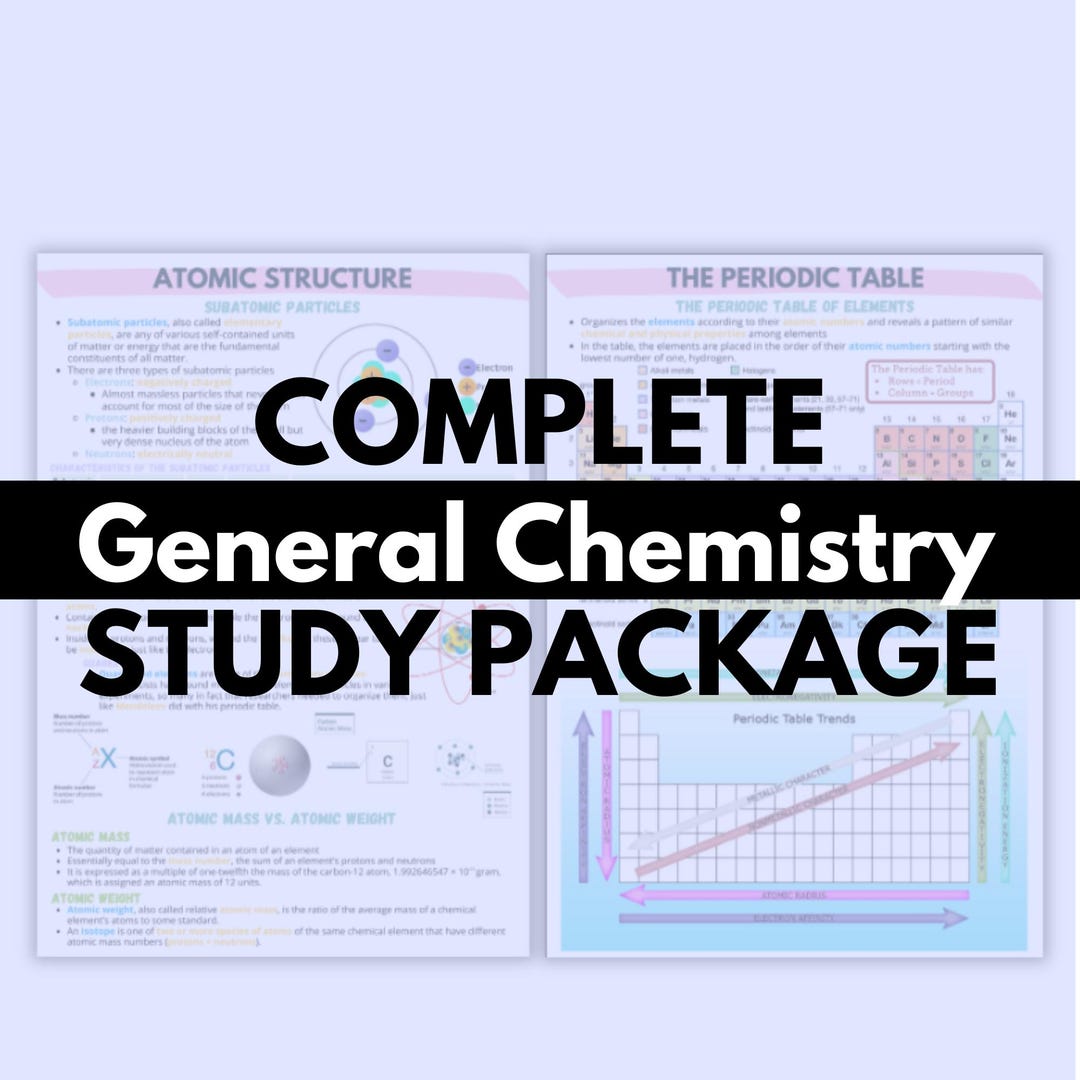 30+ Pages of Gen Chemistry Study Notes | Complete Review | Nurse ...