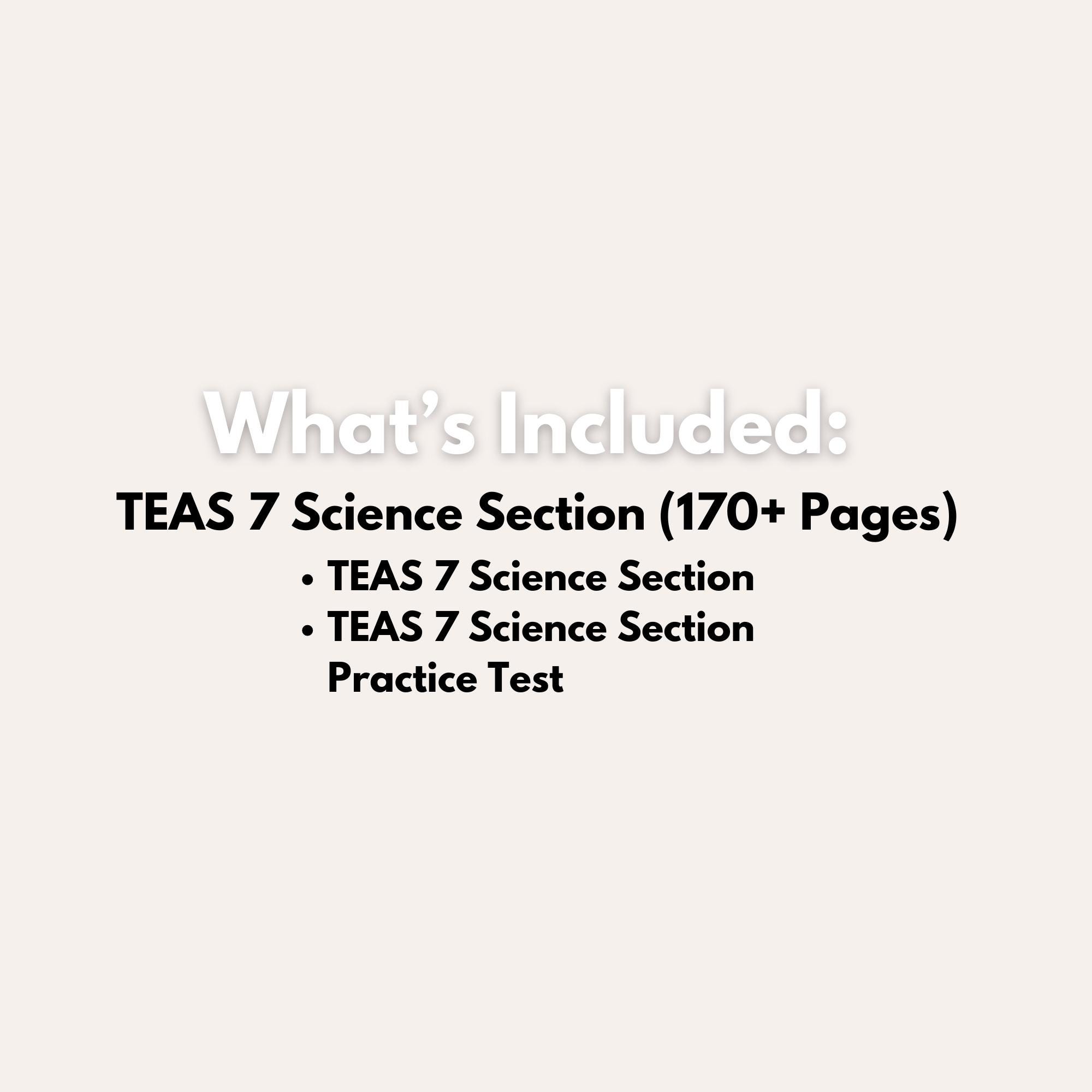TEAS 7 Science Section Bundle | 53 Pages | TEAS Notes | Study Notes ...