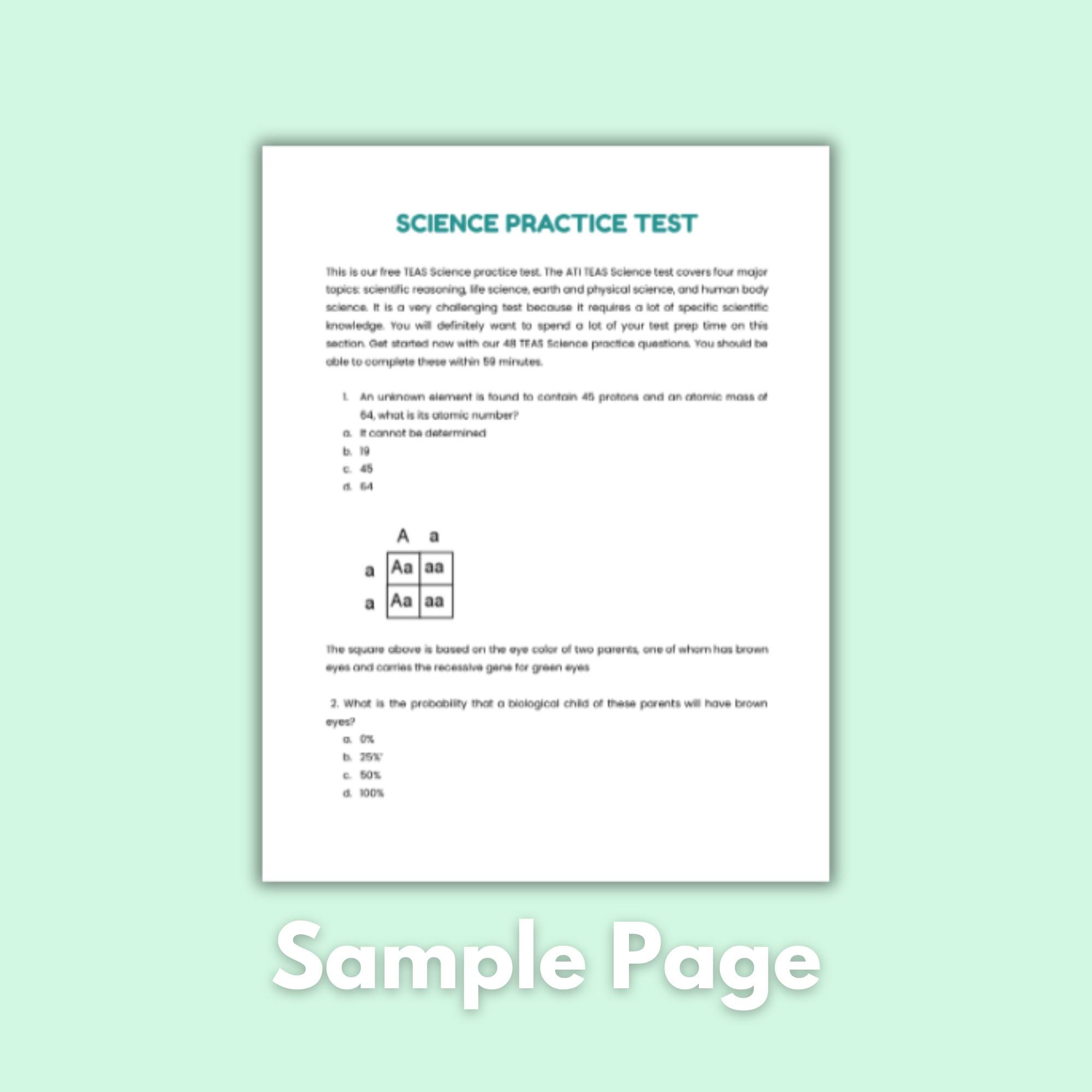TEAS 7 Practice Test Bundle | 70 Pages | TEAS Notes | Study Notes - Etsy
