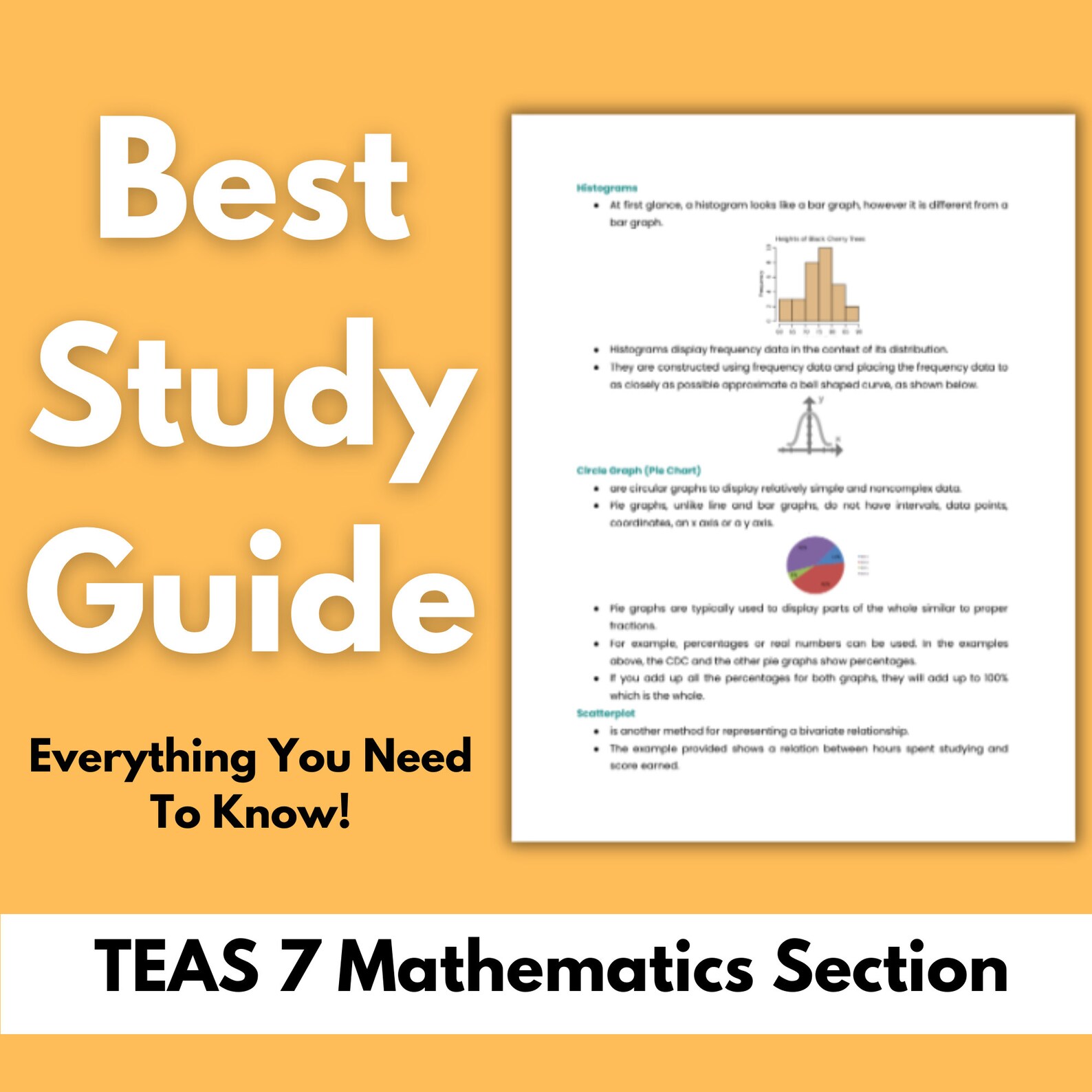 TEAS 7 Mathematics Section Bundle | 59 Pages | TEAS Notes | Study Notes ...